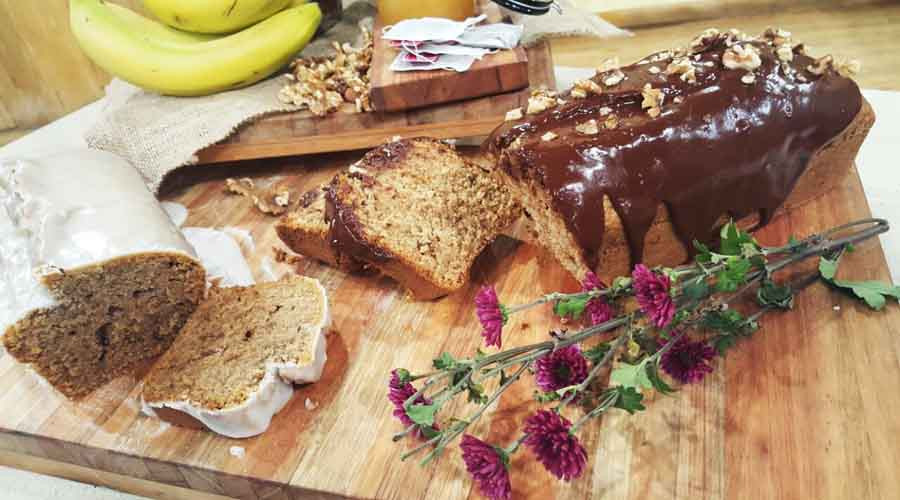 Budín split con nueces y de té con miel - Cocineros Argentinos