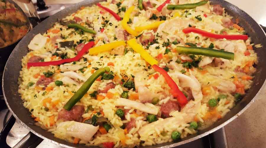 Paella de pacú - Cocineros Argentinos