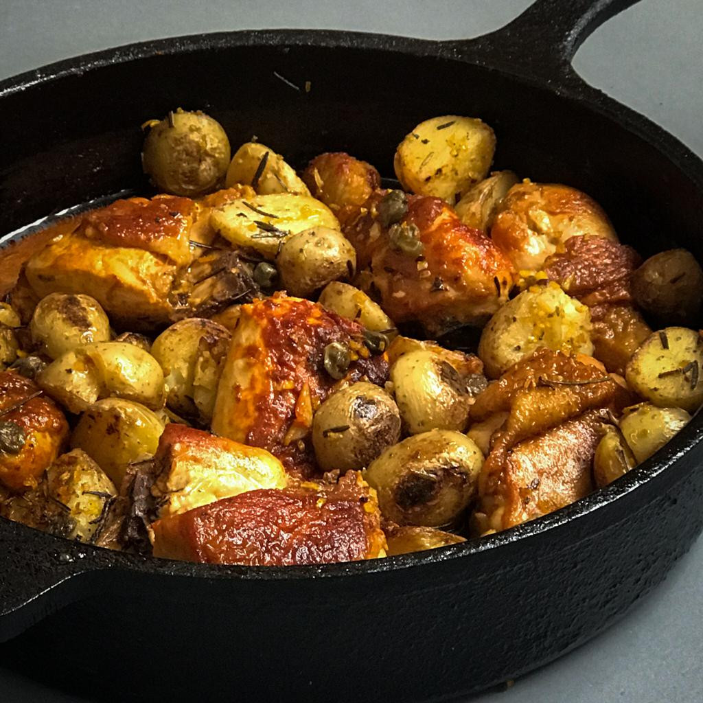 POLLO AL AJILLO CON PAPINES - Cocineros Argentinos