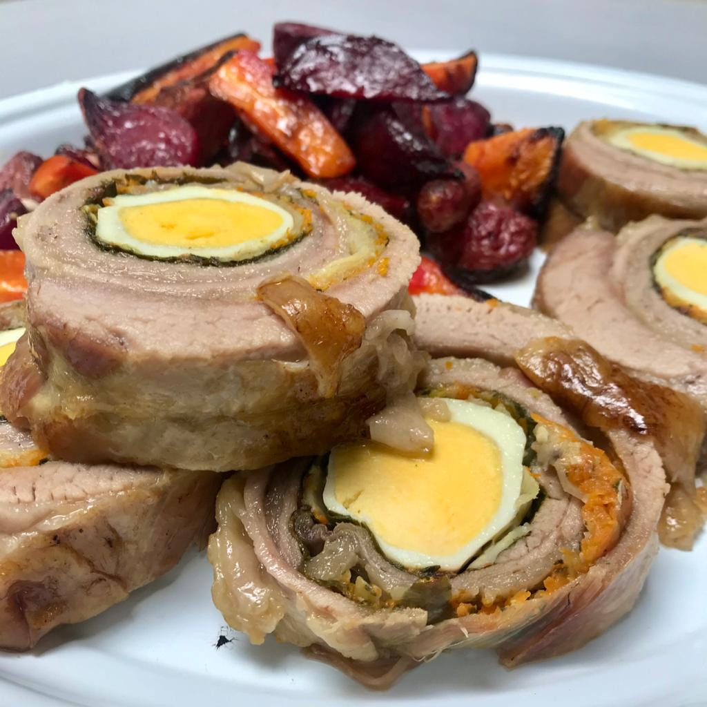 MATAMBRE ARROLADO CON VEGETALES ASADOS - Cocineros Argentinos