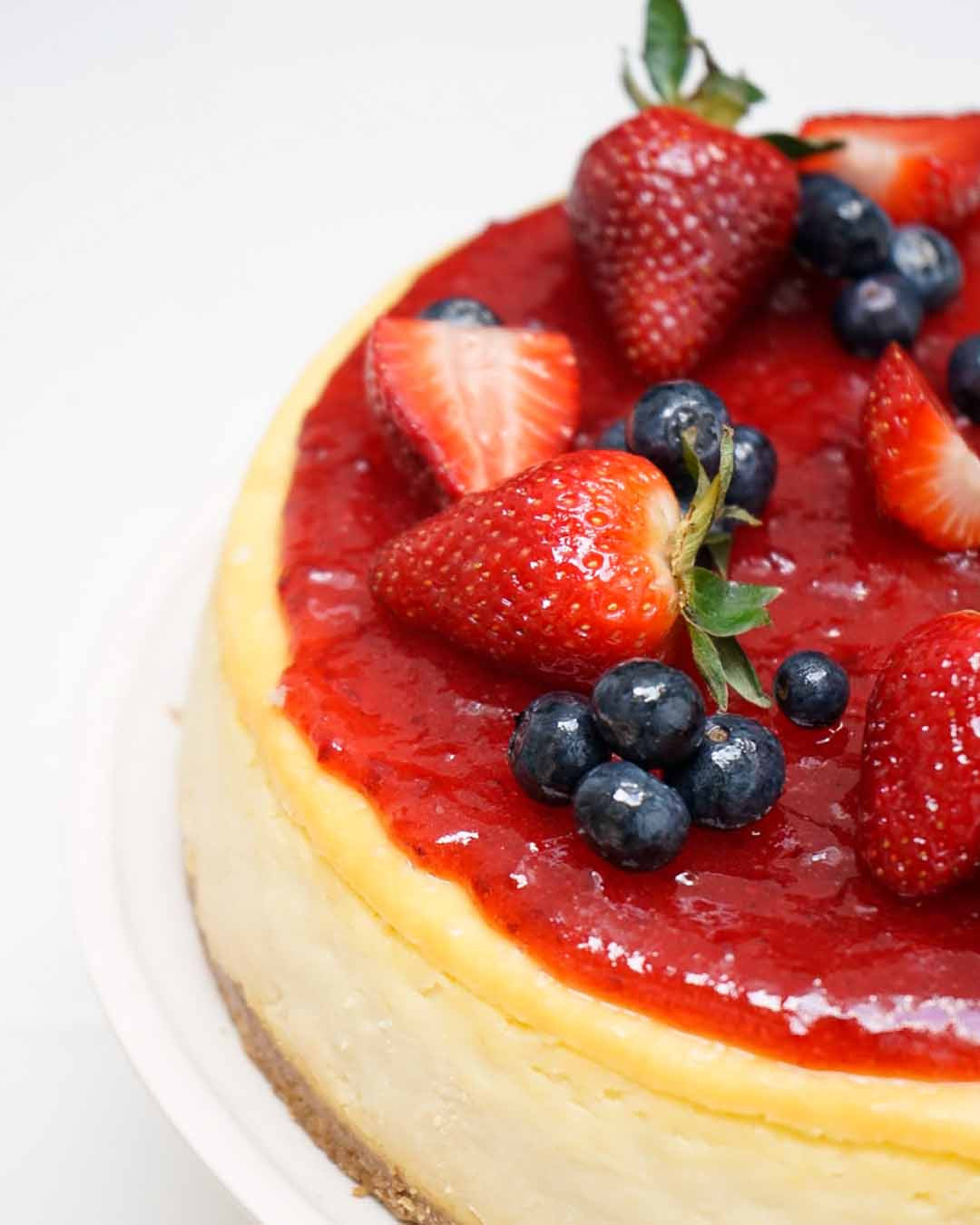 CHEESECAKE COCIDO CON FRAMBUESA - Cocineros Argentinos