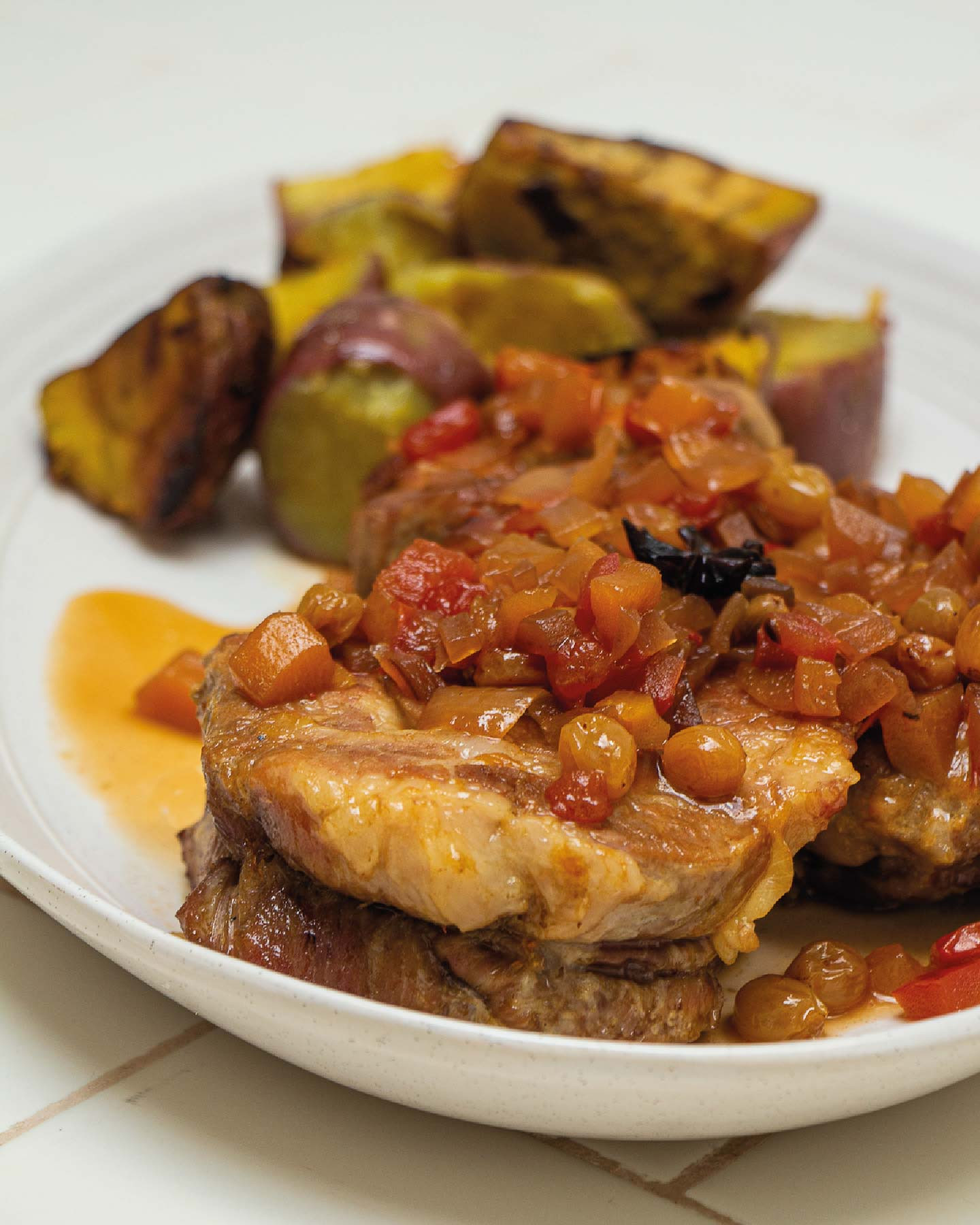 BONDIOLA CON CHUTNEY DE DURANZO - Cocineros Argentinos