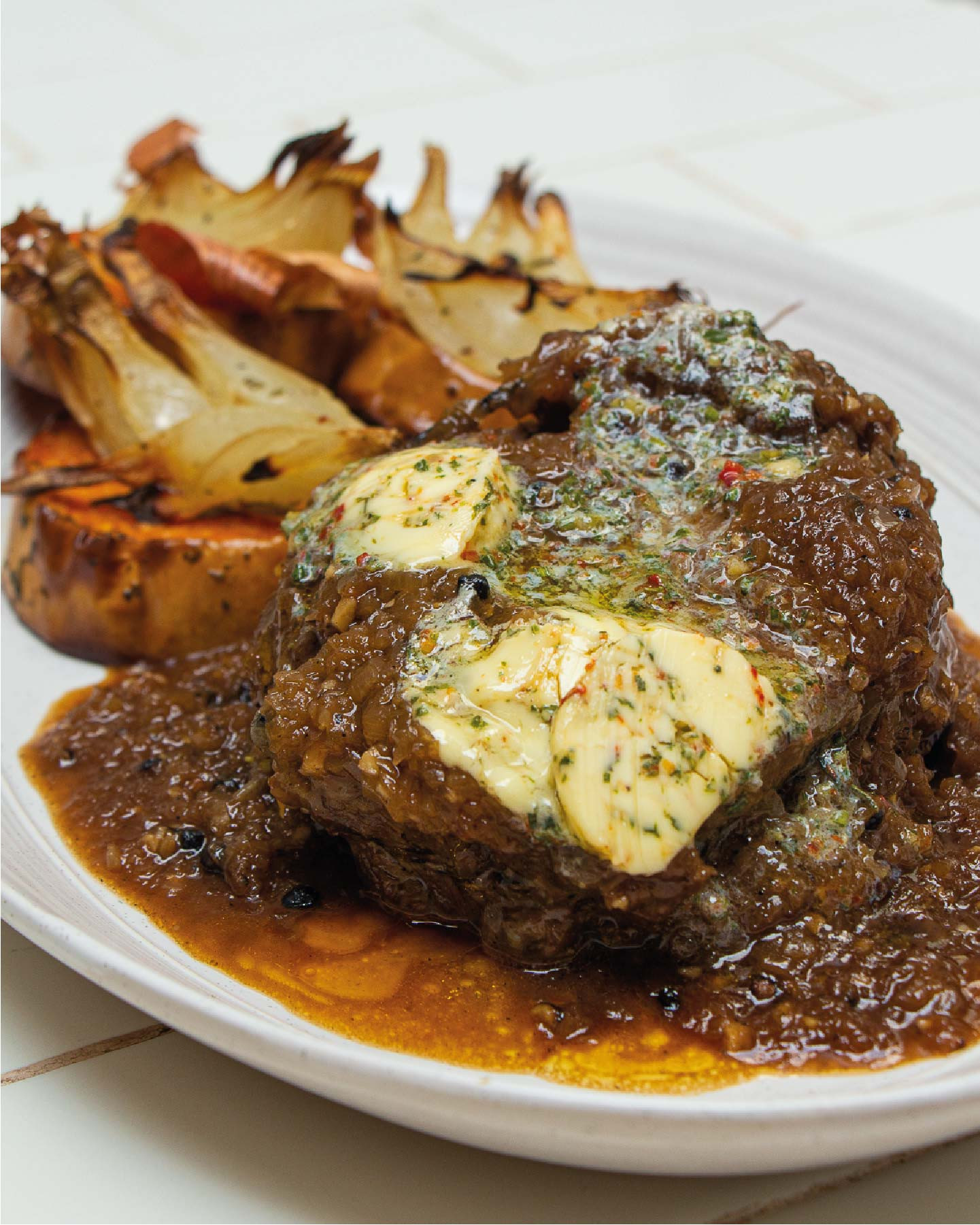 BIFE ANCHO CON CALABAZAS GRATINADAS - Cocineros Argentinos