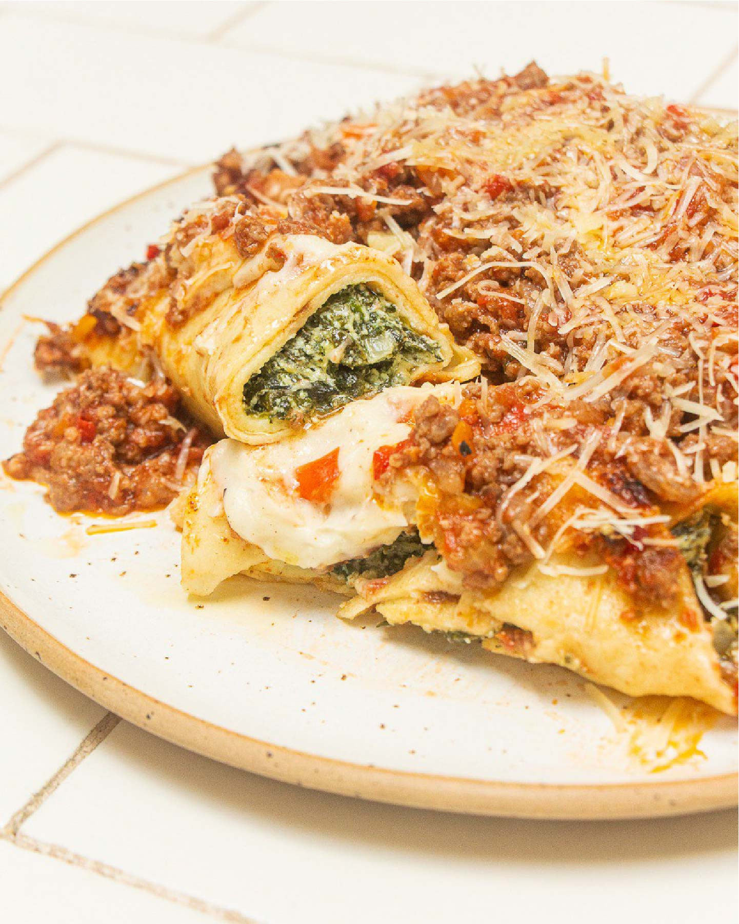 CANELONES DE VERDURA CON SALSA BOLOGNESA - Cocineros Argentinos
